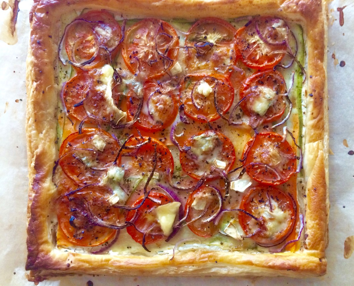 Rainbow Vegetable Puff Pastry Tart – Andrew in the Kitchen