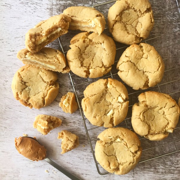 Peanut Butter White Chocolate Stuffed Cookies – Andrew in the Kitchen