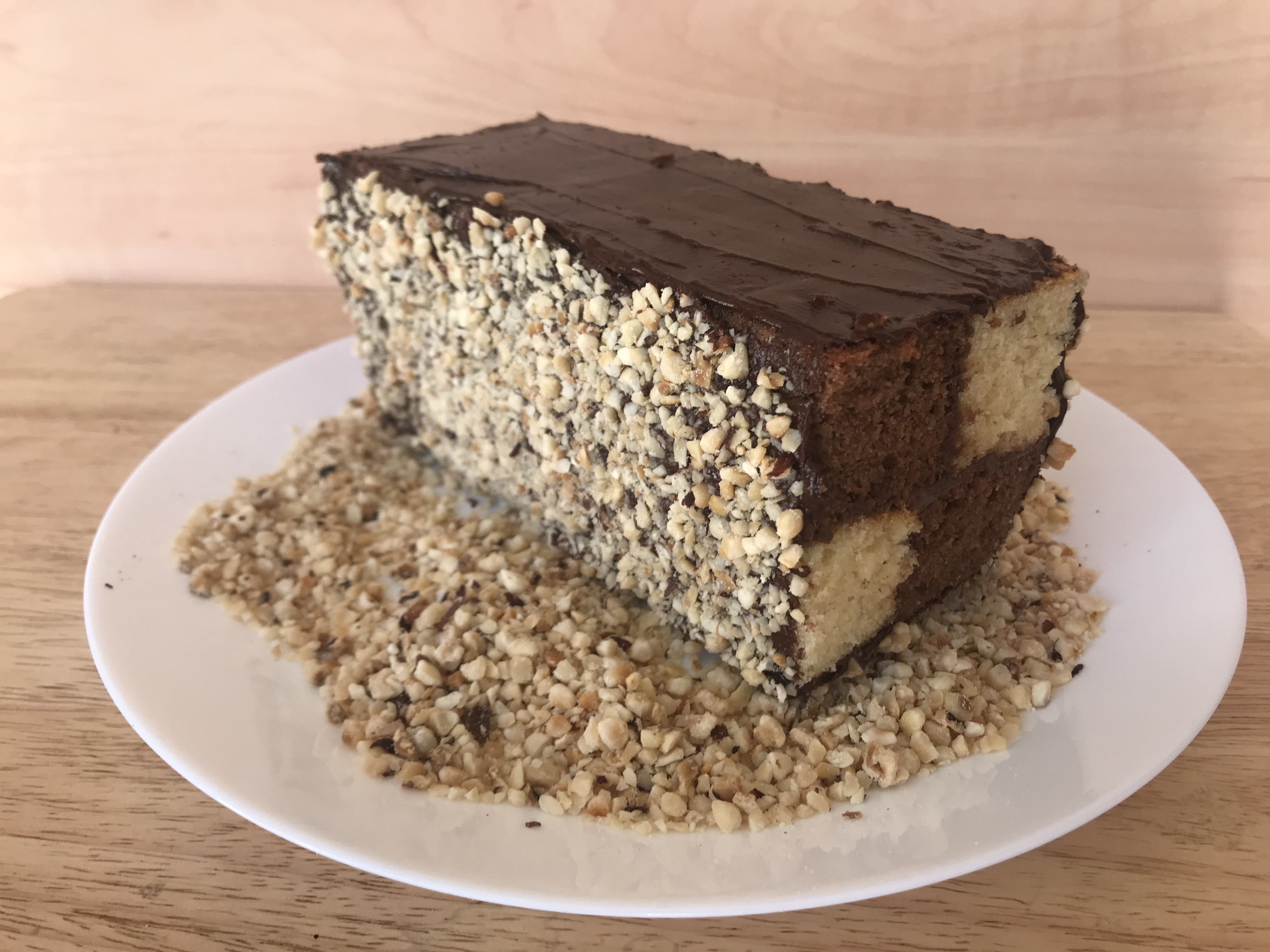 Chocolate Hazelnut Battenberg Cake – Andrew in the Kitchen